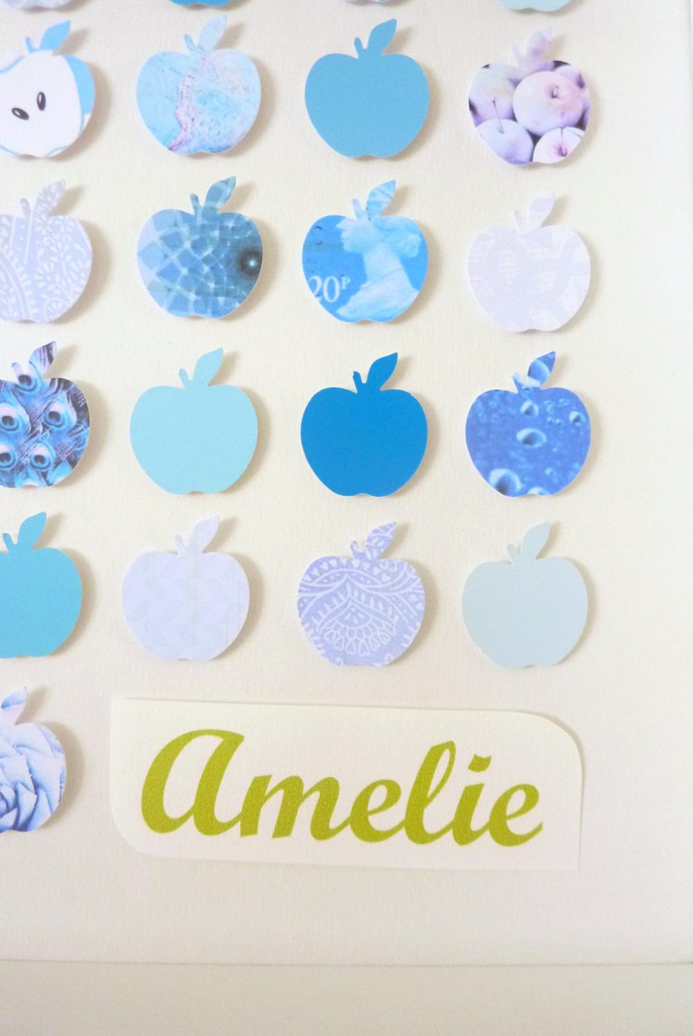 Blue Apples Papercut Keepsake. Framed on Luulla