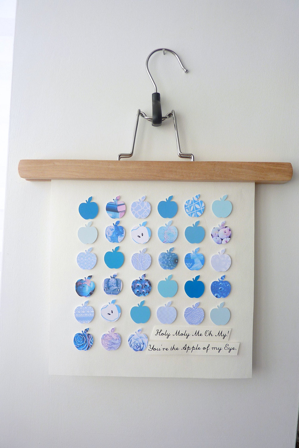 Blue Apples Papercut Keepsake. Framed on Luulla